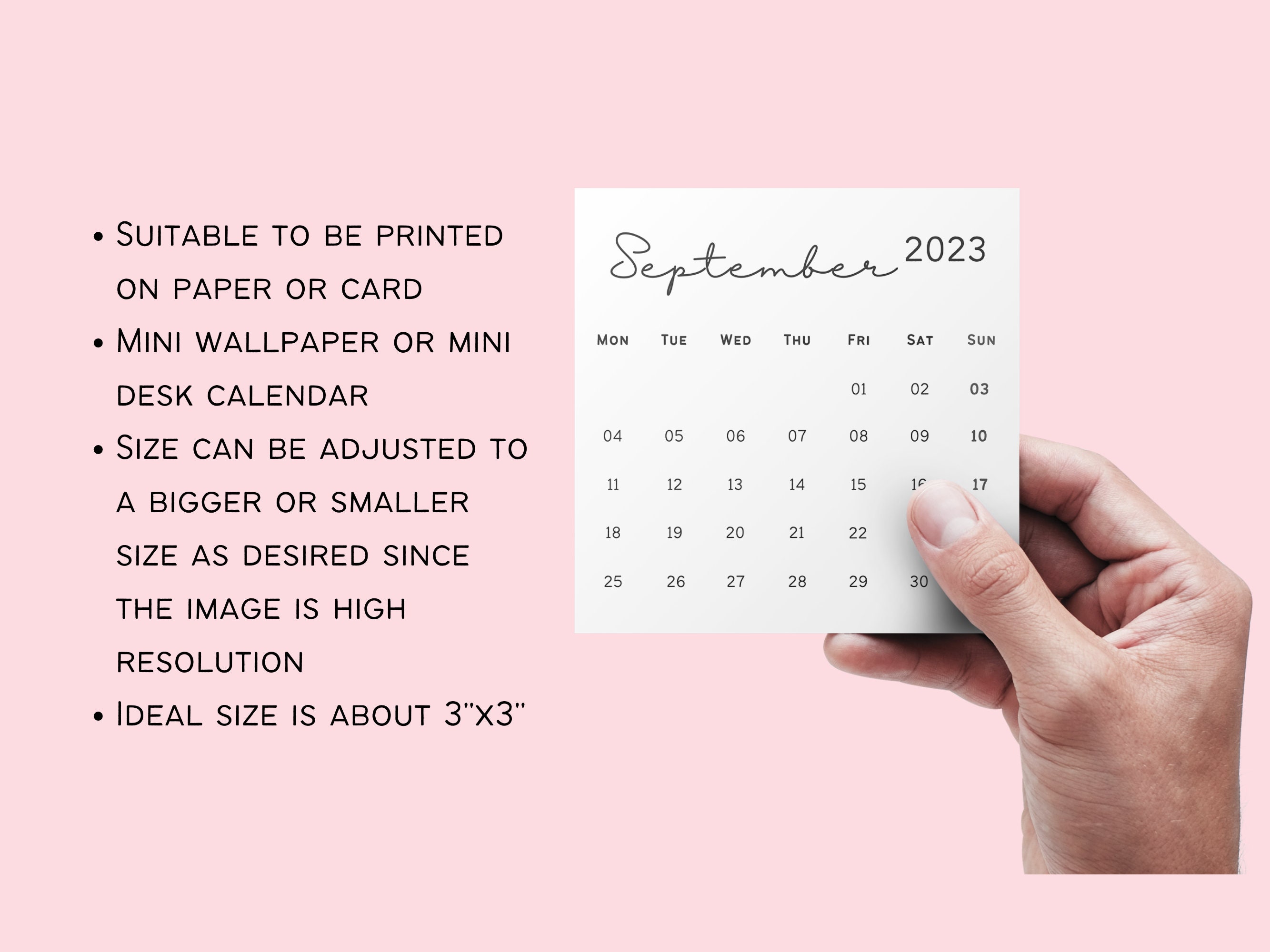 Printable 2022-2023 Mini Calendar - Etsy