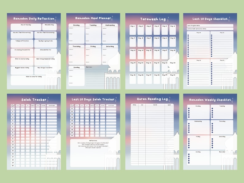 Ramadan Planner, Ramadan Planner Bundle, Printable Ramadan Planner ...