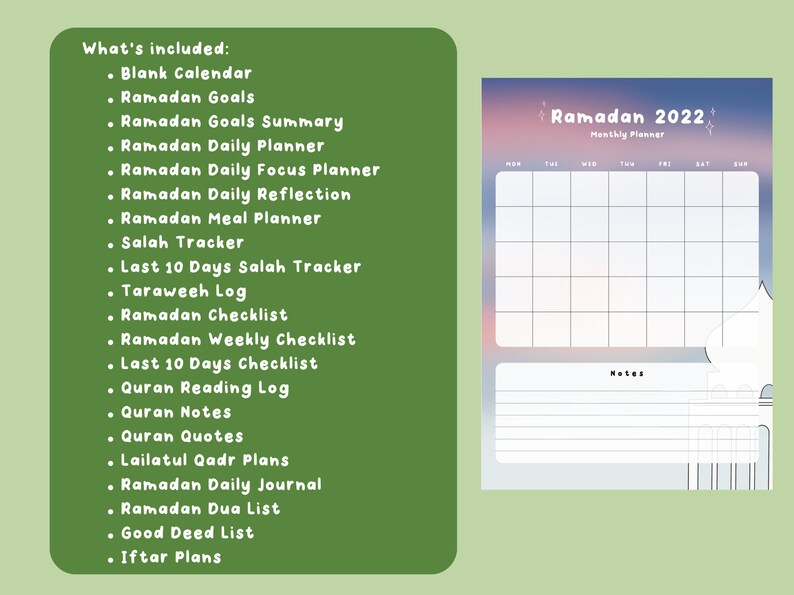 Ramadan Planner, Ramadan Planner Bundle, Printable Ramadan Planner ...