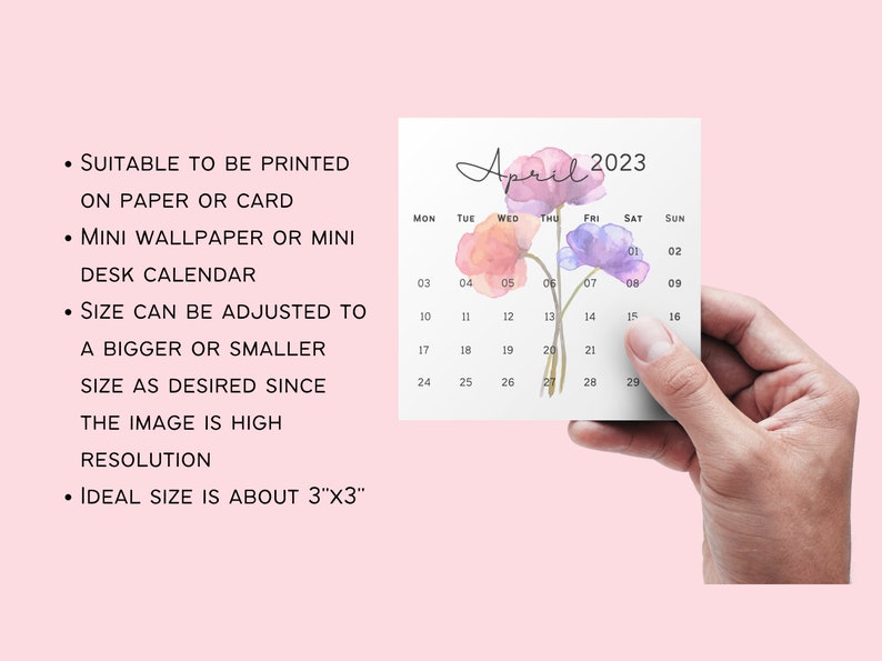Printable 2022-2023 Mini Calendar - Etsy
