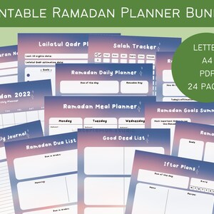 Ramadan Planner, Ramadan Planner Bundle, Printable Ramadan Planner ...