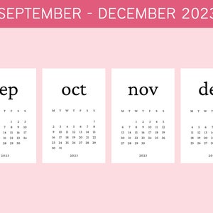 Printable 2023 Mini Calendar - Etsy