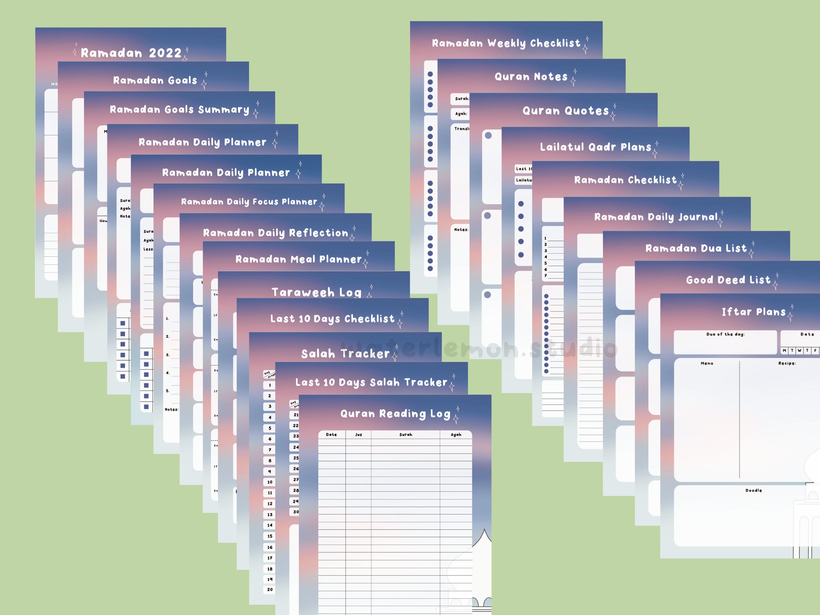 Ramadan Planner, Ramadan Planner Bundle, Printable Ramadan Planner ...