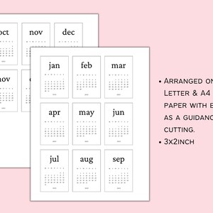 Printable 2023 Mini Calendar - Etsy