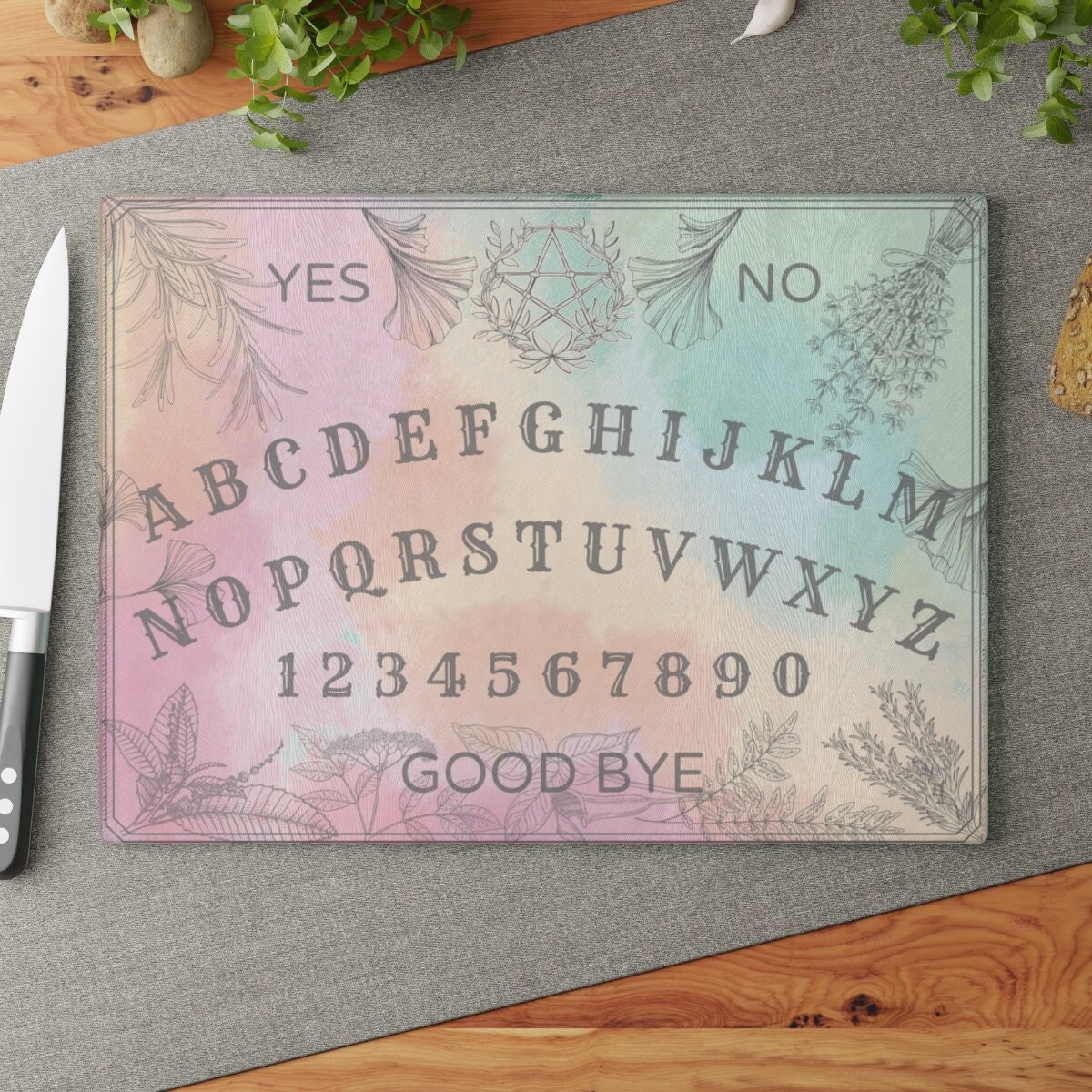 Unique Glass Cutting Board, Pastel Goth Decor, Pastel Goth Kitchen ...