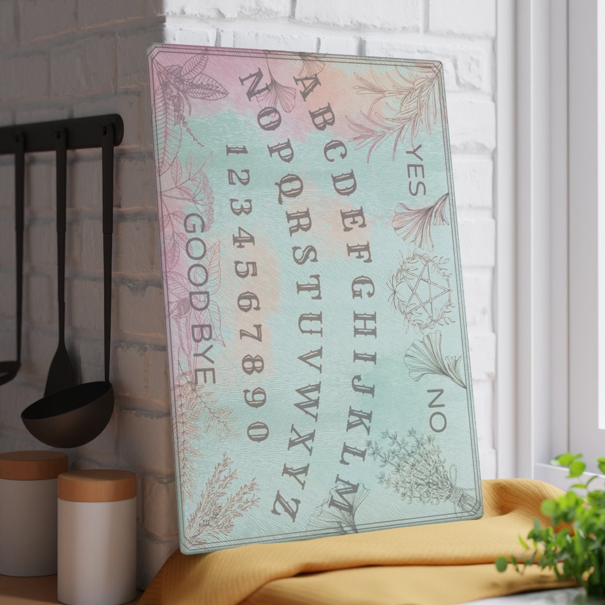 Unique Glass Cutting Board, Pastel Goth Decor, Pastel Goth Kitchen ...