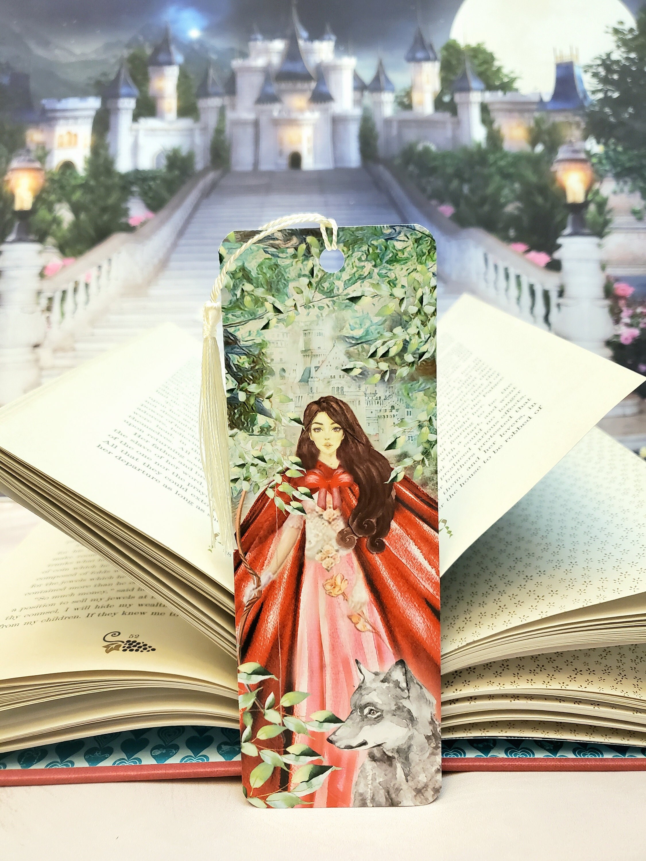 Fairy Tale Beauty and the Beast Red Riding Hood Bookmark - Etsy