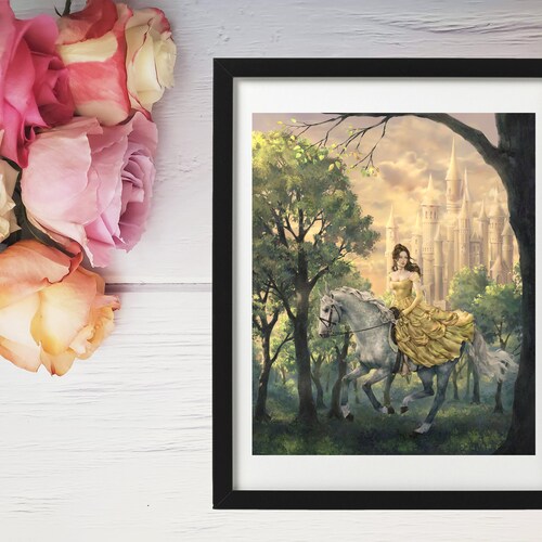 Belle Sticker Beauty and the Beast Sticker Belle Reading - Etsy