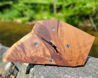 Live Edge Walnut Clock - Etsy