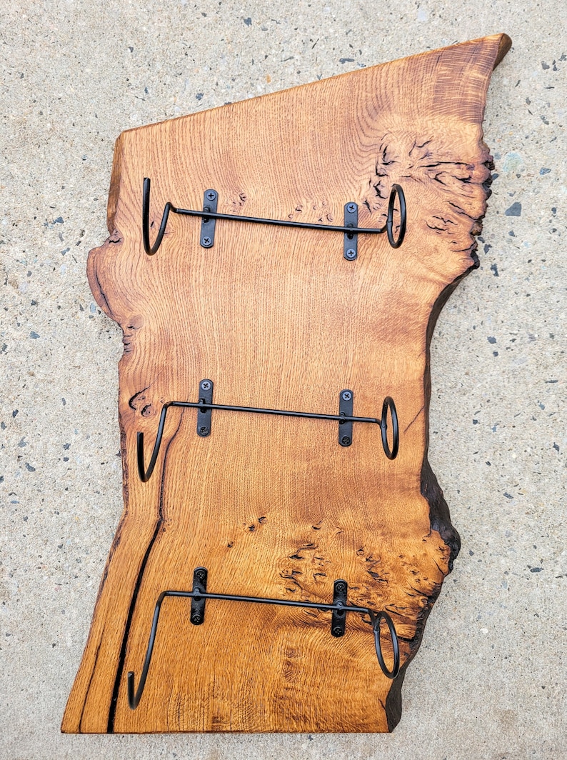 White Oak Live Edge Wine Rack - Etsy