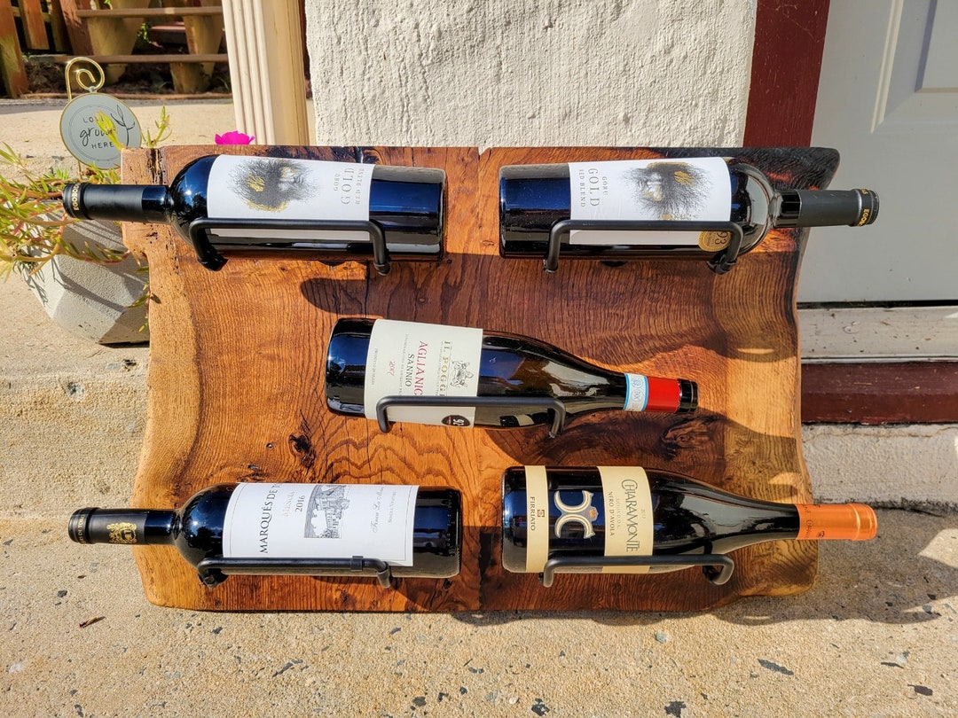 Handmade Live Edge Black Walnut Wine Rack - Etsy