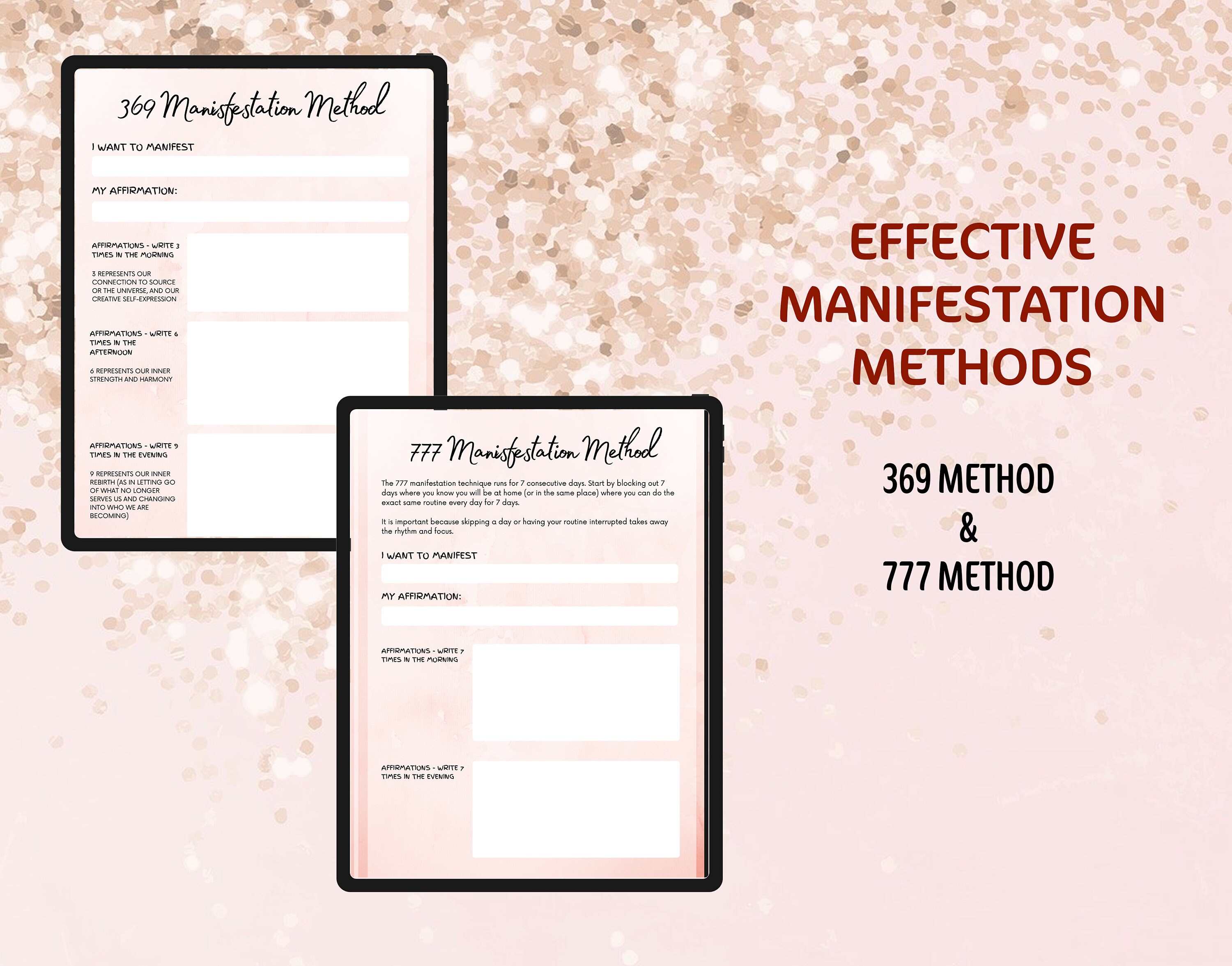 Printable Manifestation Planner, Manifestation Techniques, Digital ...