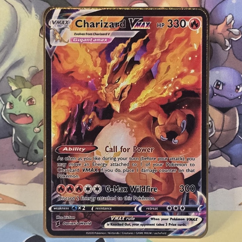 Charizard Vmax Gold - Etsy