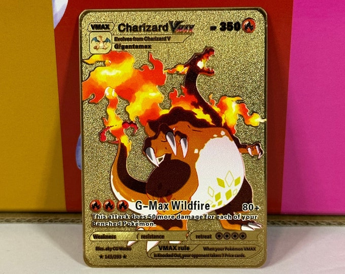 Charizard VMAX Alt Art #3 Gold Metal Pokemon Card - Etsy
