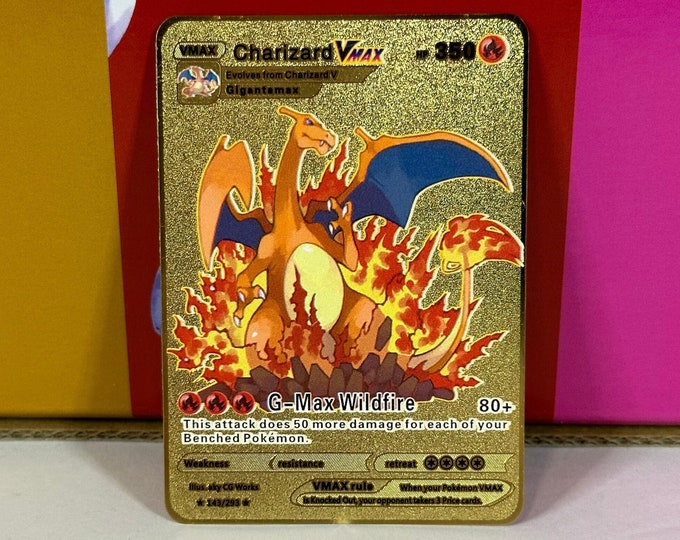 Charizard VMAX Alt Art 2 Gold Metal Pokemon Card - Etsy
