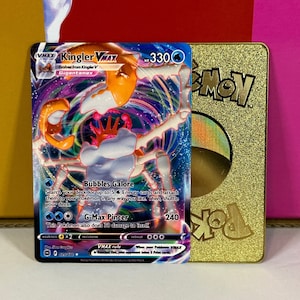 Kingler VMAX Gold Metal Pokemon Card - Etsy