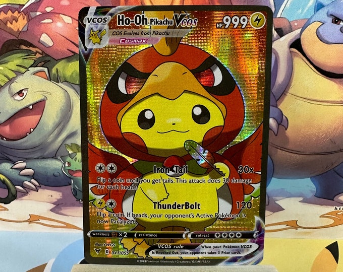 Cosplay Pikachu - Ho-oh Pikachu Vcos - Prismatic Holographic Pokemon ...