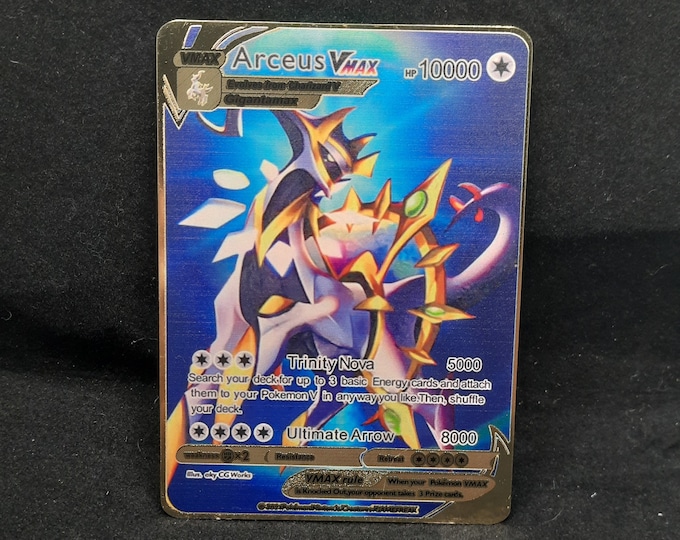 Arceus VMAX Gold Metal Pokemon Card - Etsy