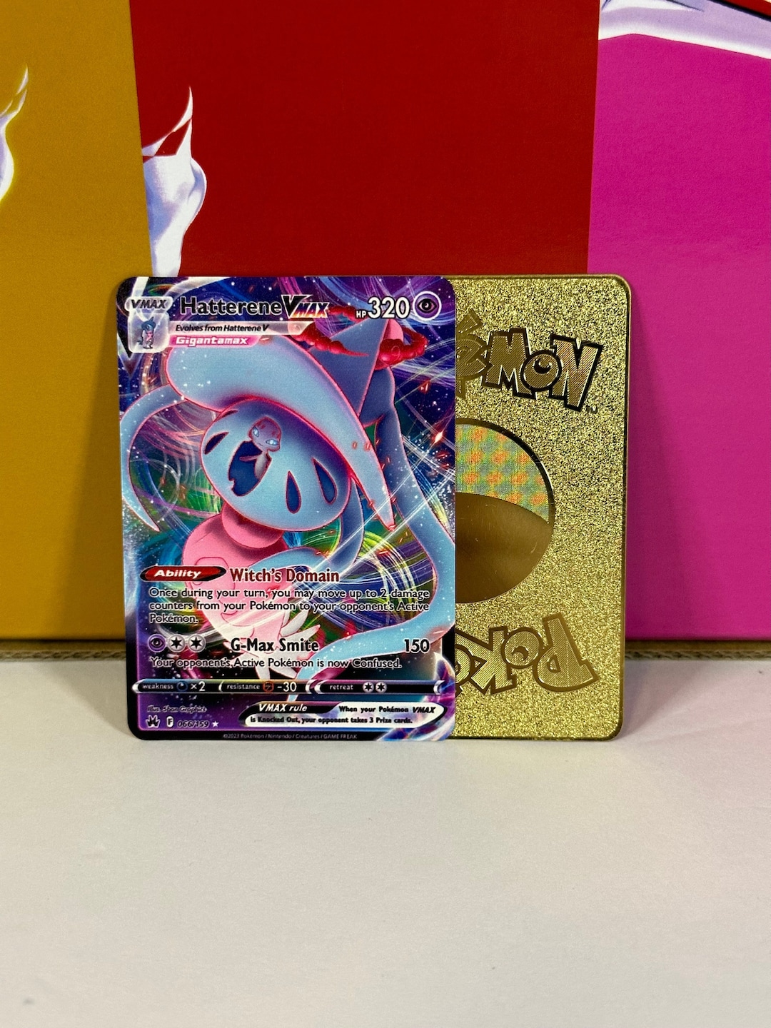 Hatterene VMAX Gold Metal Pokemon Card - Etsy