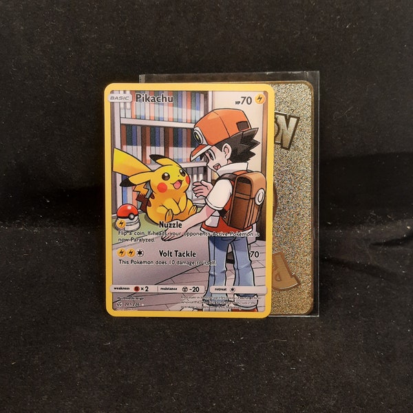 Red Pikachu Card - Etsy
