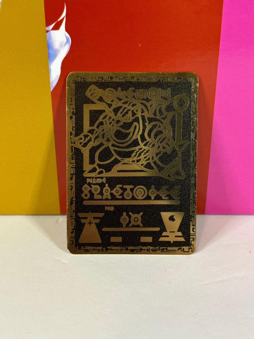 Ancient Mega Blastoise Black Gold Metal Pokemon Card - Etsy