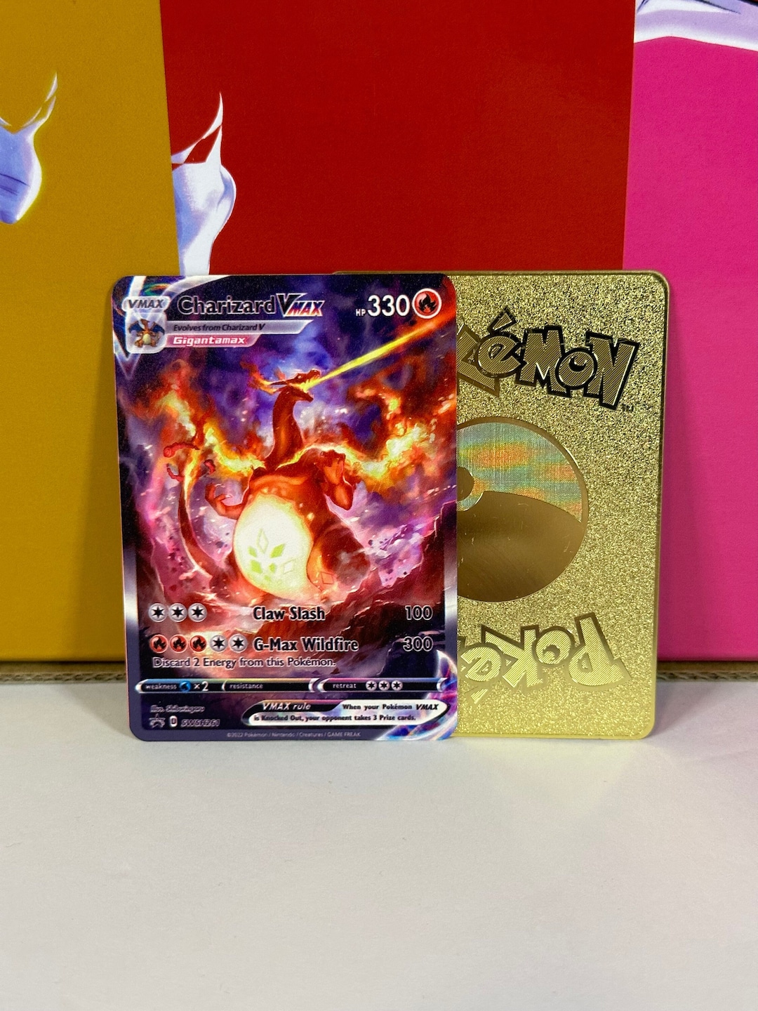 Charizard VMAX SWSH261 Gold Metal Pokemon Card - Etsy