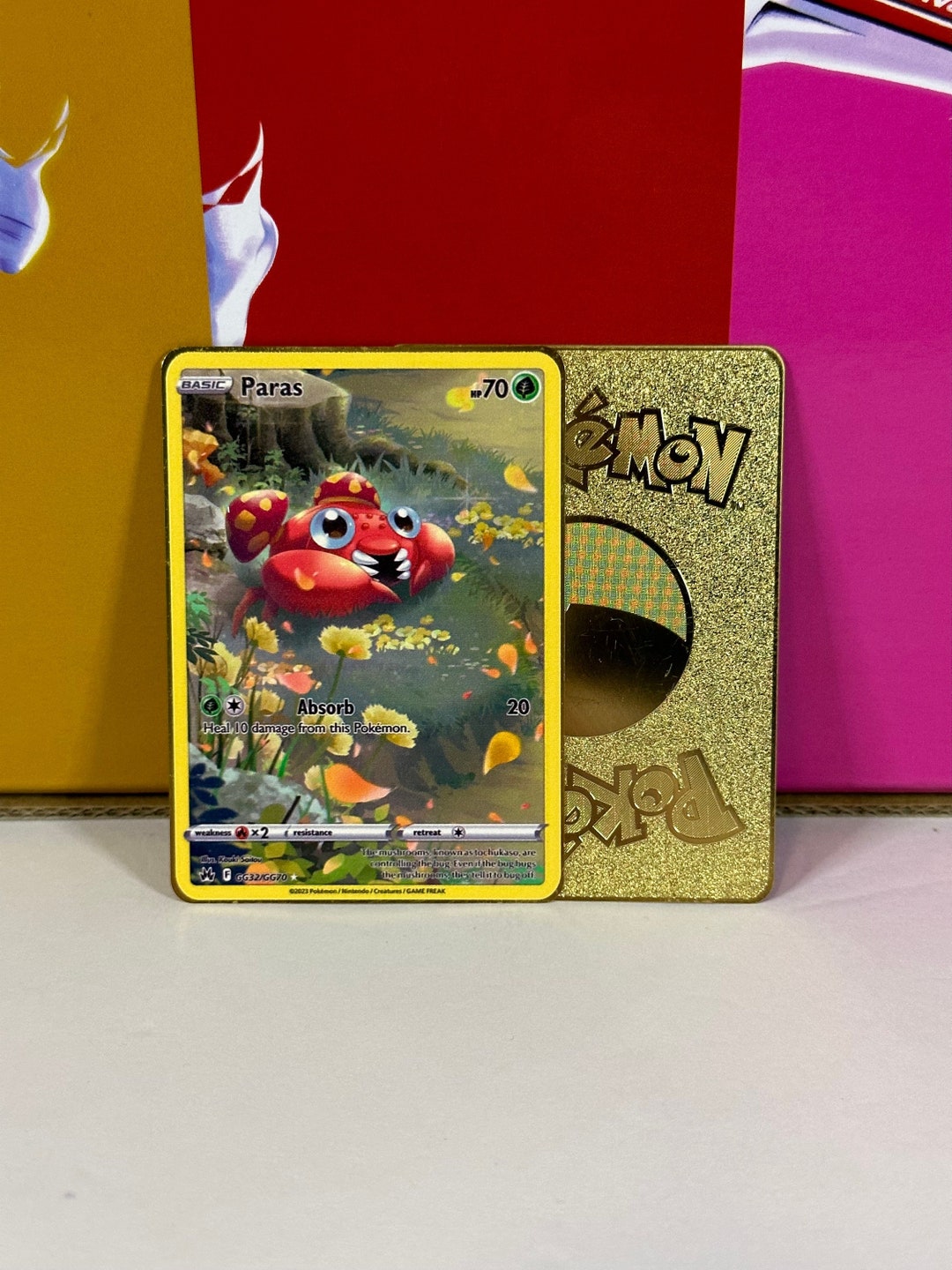 Paras Galarian Gallery Gold Metal Pokemon Card - Etsy