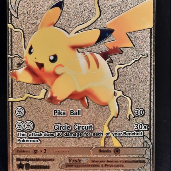 Gold Pikachu Card (You'll Enjoy) - Etsy