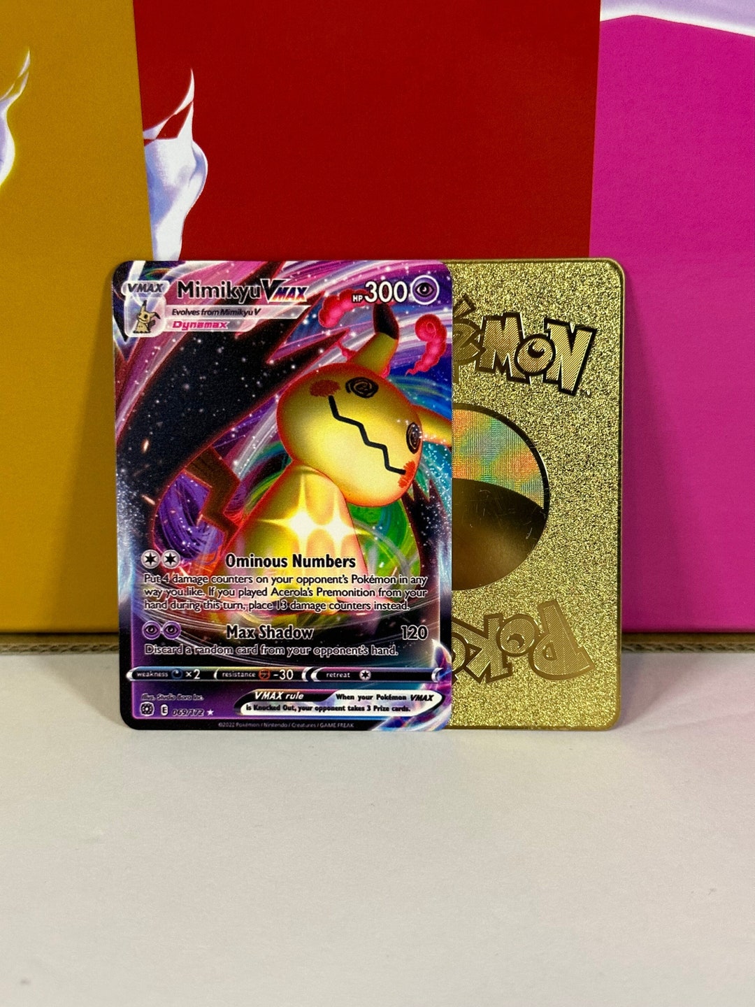 Mimikyu VMAX Gold Metal Pokemon Card - Etsy
