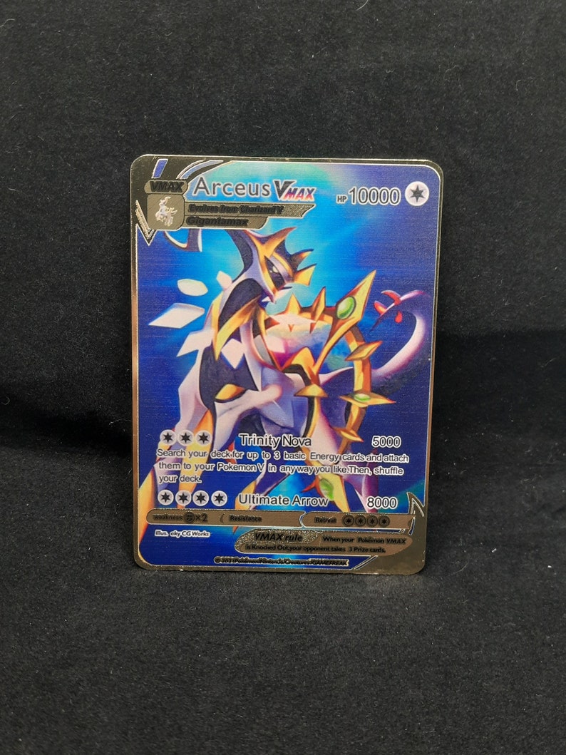 Arceus VMAX Gold Metal Pokemon Card - Etsy