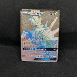 Dialga GX Rainbow Gold Metal Pokemon Card - Etsy