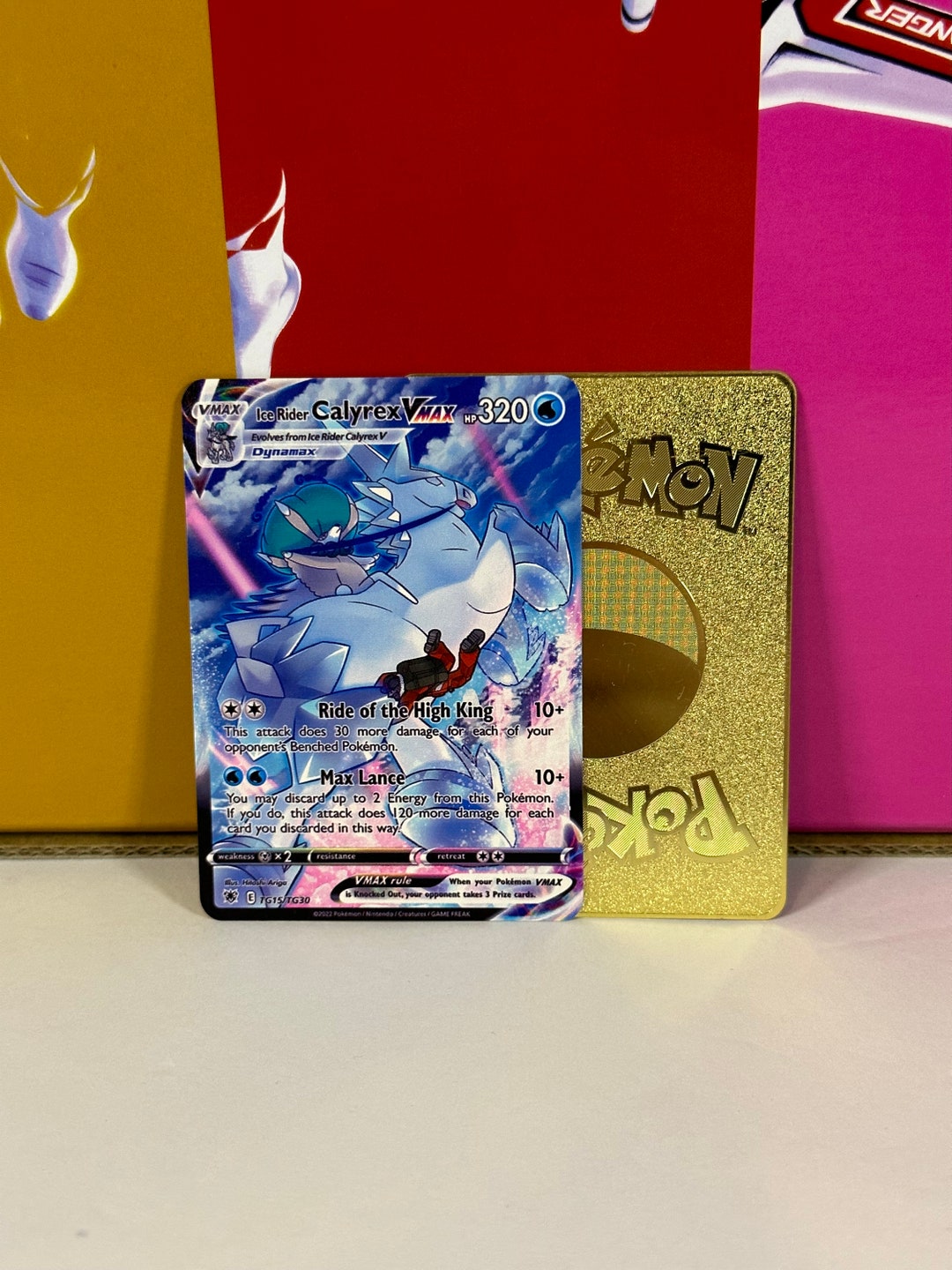 Ice Rider Calyrex VMAX Trainer Gallery Gold Metal Pokemon Card - Etsy