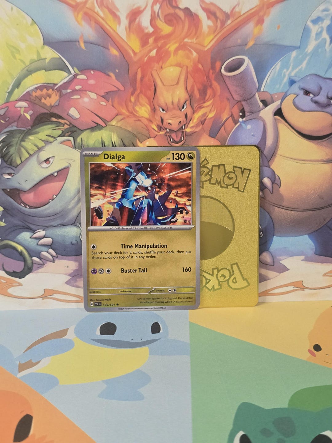 Dialga Surging Sparks Gold Metal Pokemon Card - Etsy