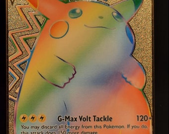 Pikachu Vmax Gold Card - Etsy