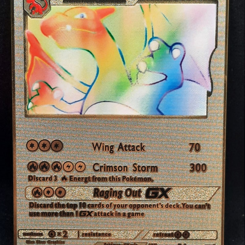 Charizard Gx Gold - Etsy