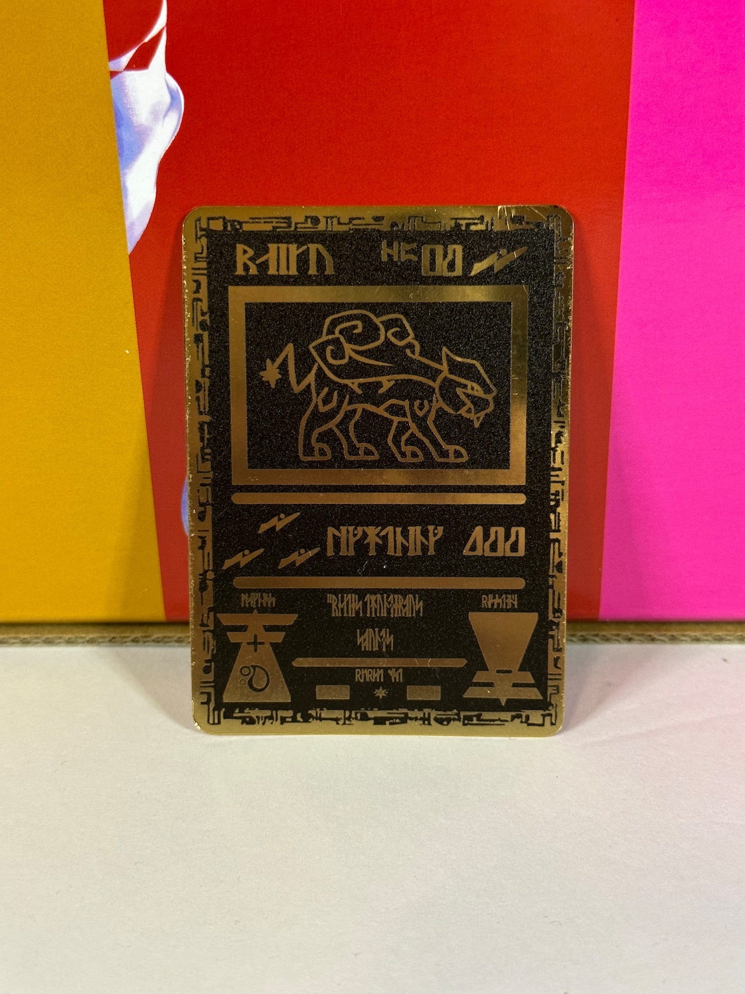 Ancient Raikou Black Gold Metal Pokemon Card - Etsy