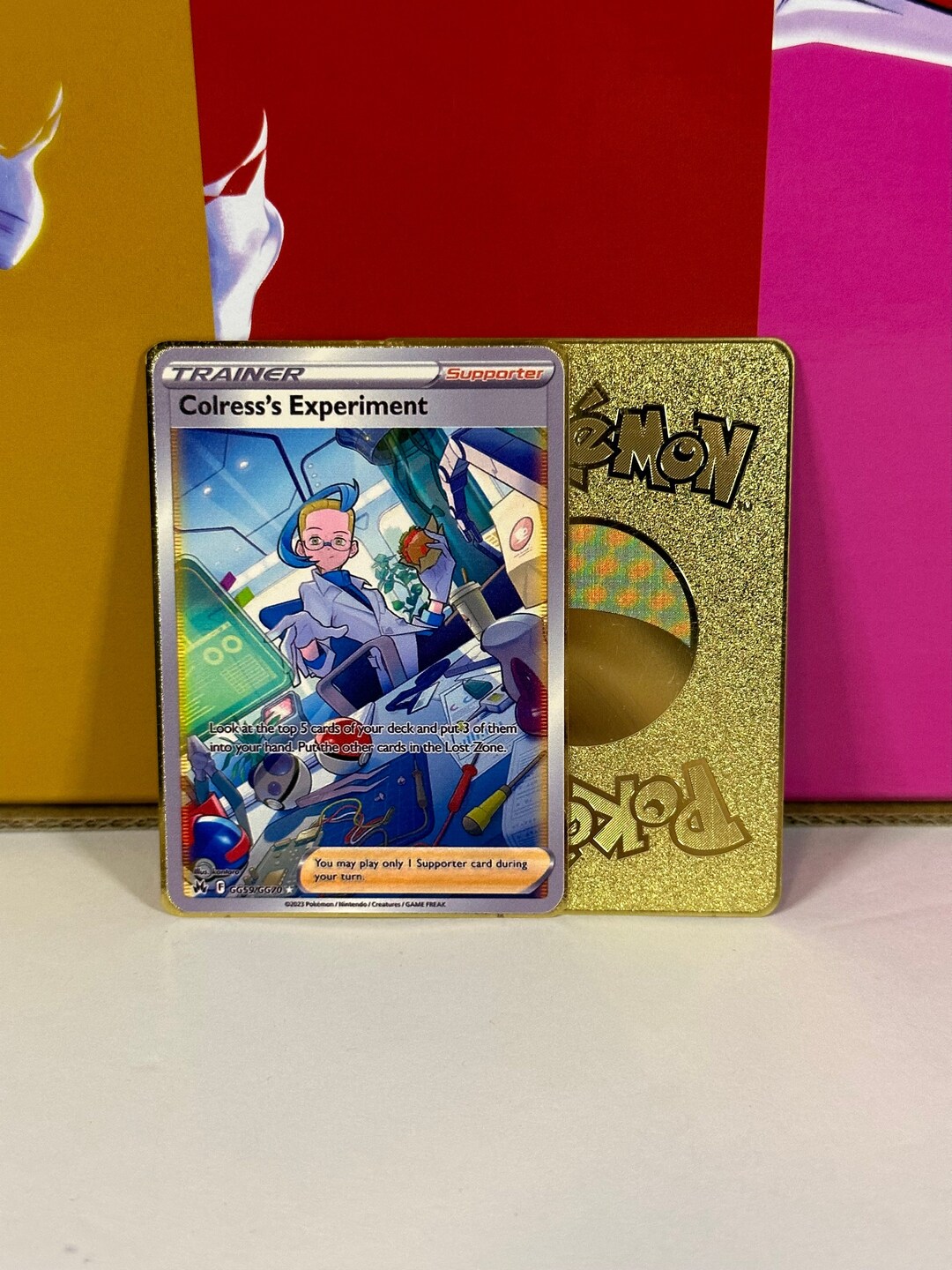 Colress's Experiment Galarian Gallery Gold Metal Pokemon Card - Etsy
