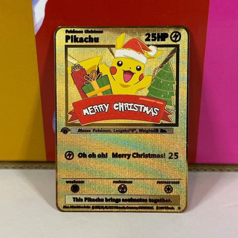 Pikachu Gold Metal Cards - Etsy