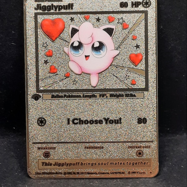 Jigglypuff Gold Card - Etsy