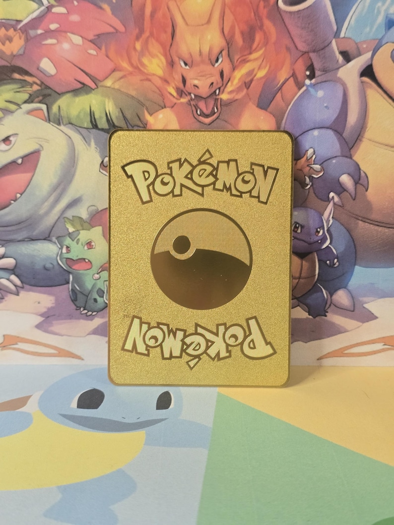 Wartortle 151 IR Full Art Gold Metal Pokemon Card - Etsy