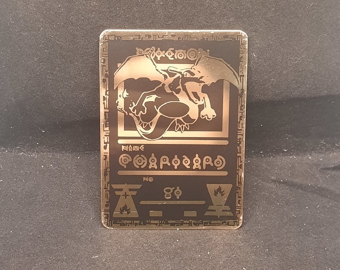 Ancient Charizard Alt Art 2 Black Gold Metal Pokemon Card - Etsy