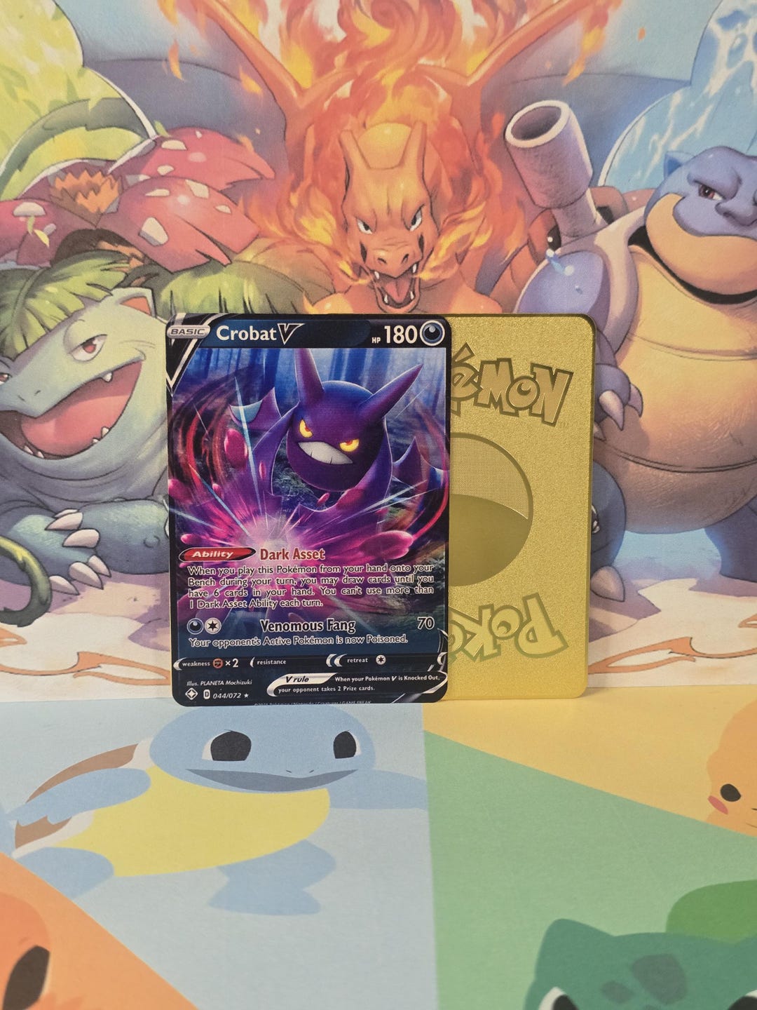 Crobat V Gold Metal Pokemon Card - Etsy