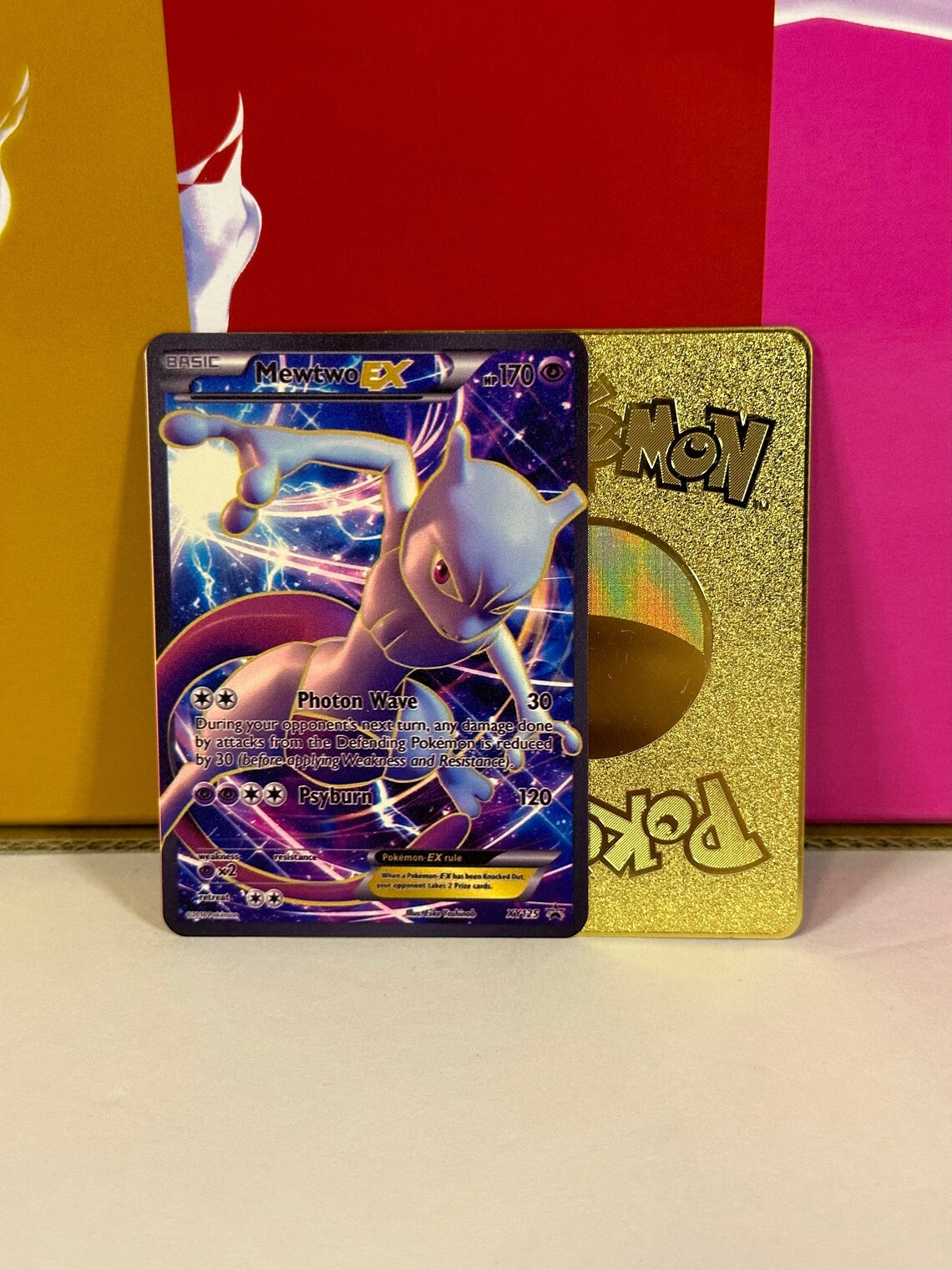 Mewtwo EX XY125 Gold Metal Pokemon Card - Etsy