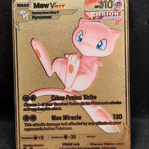 Mew VMAX Gold Metal Pokemon Card - Etsy
