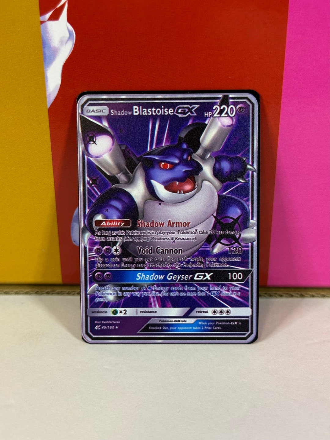 Shadow Blastoise GX Black Metal Pokemon Card - Etsy