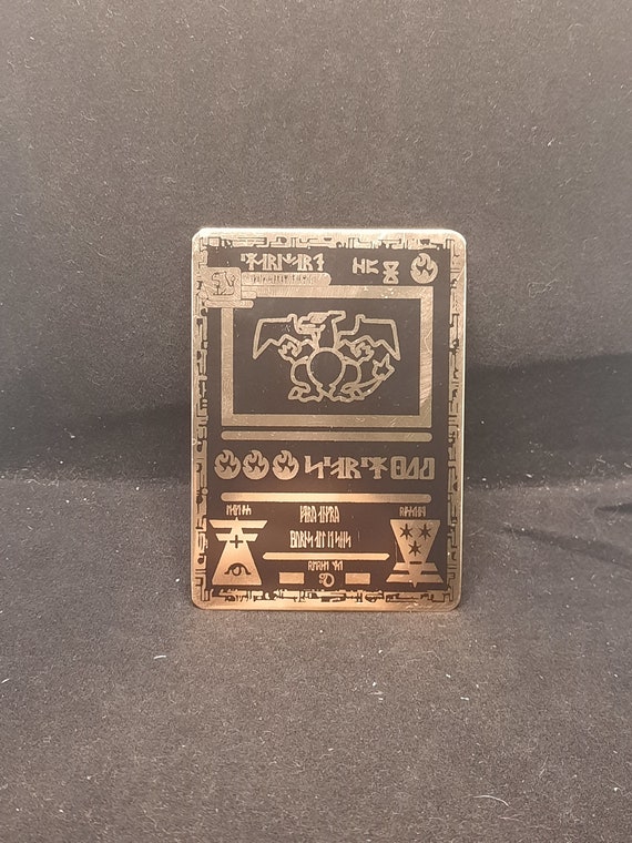Ancient Charizard Black Gold Metal Pokemon Card - Etsy