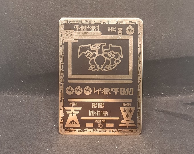 Ancient Charizard Black Gold Metal Pokemon Card - Etsy