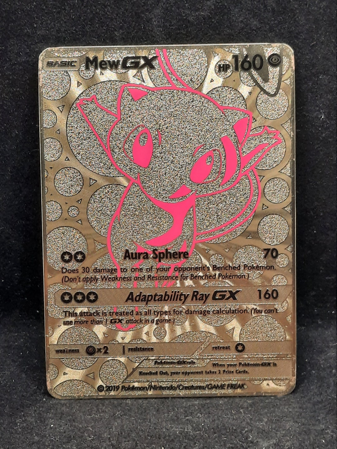 Mew GX Full Art #1 Gold Metal Pokemon Card - Etsy