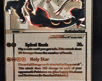 Rayquaza Gold Card | Etsy
