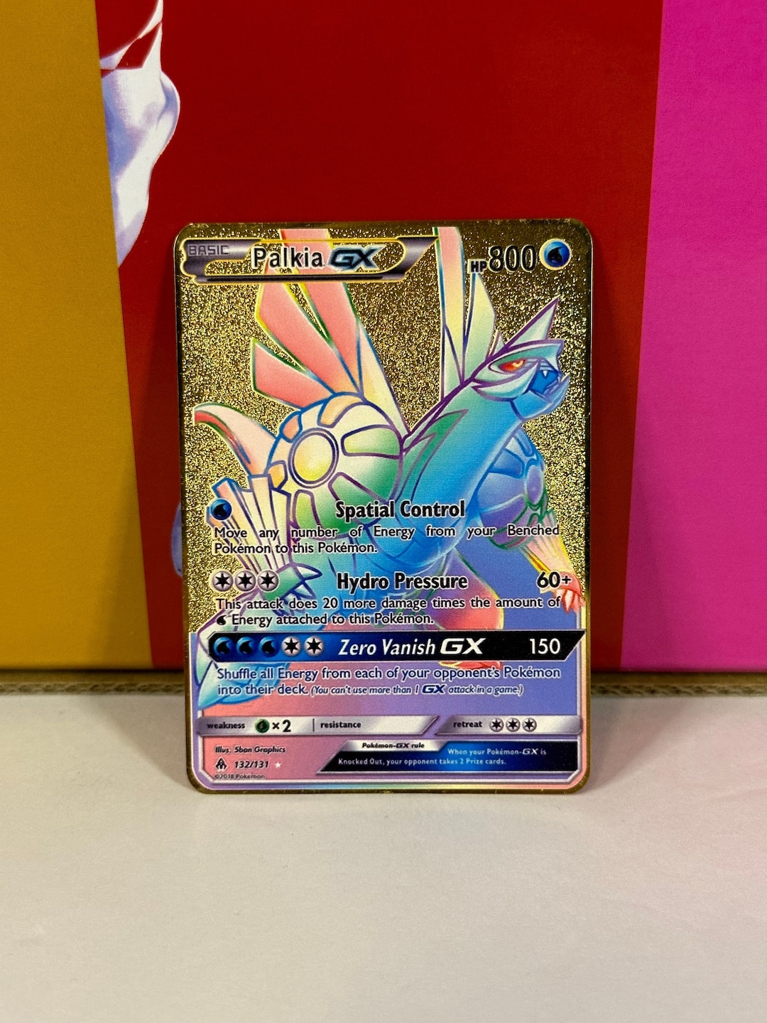 Palkia GX Rainbow Gold Metal Pokemon Card - Etsy